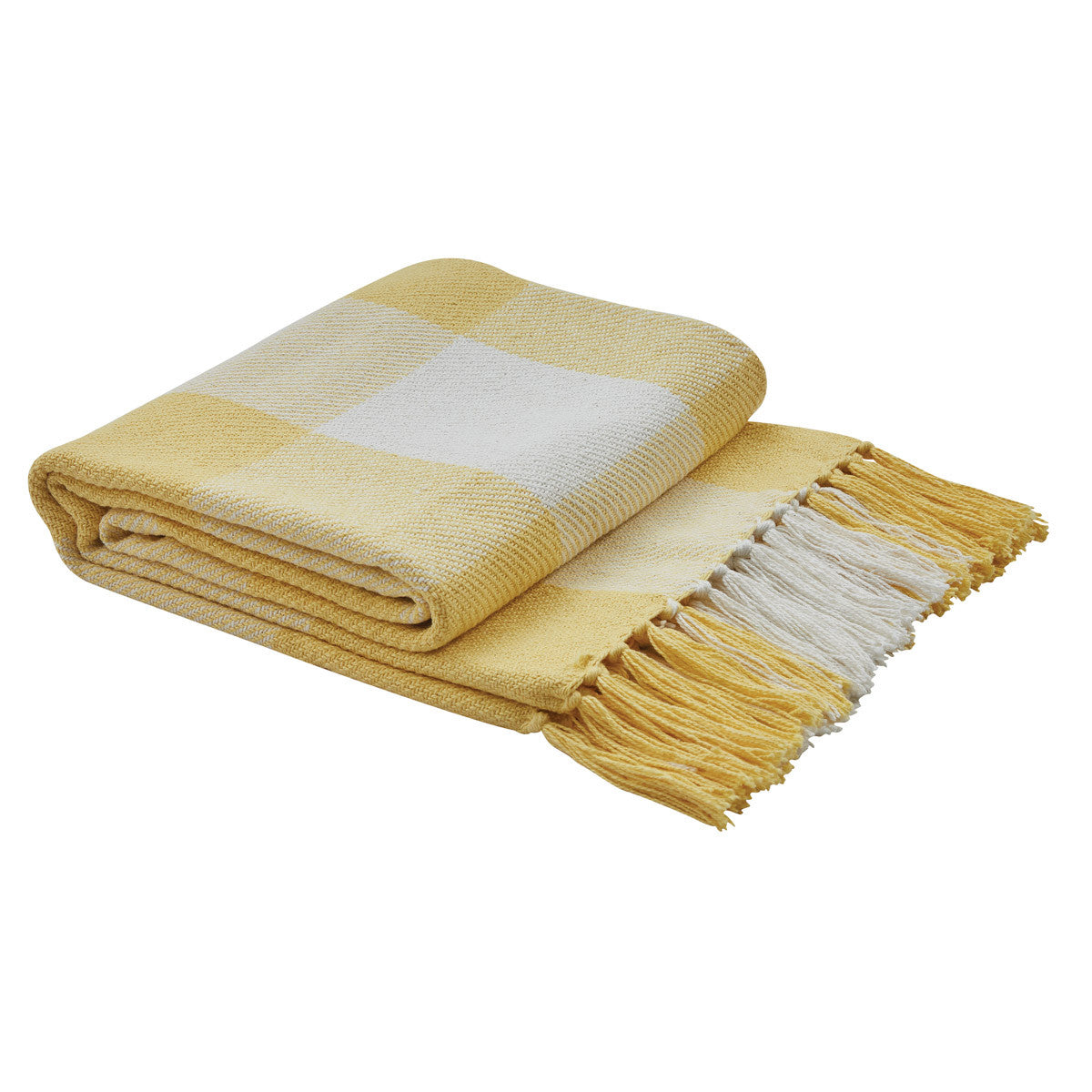 Wicklow Check Throw - Yellow - 50 x 60 – Saltbox Primitives