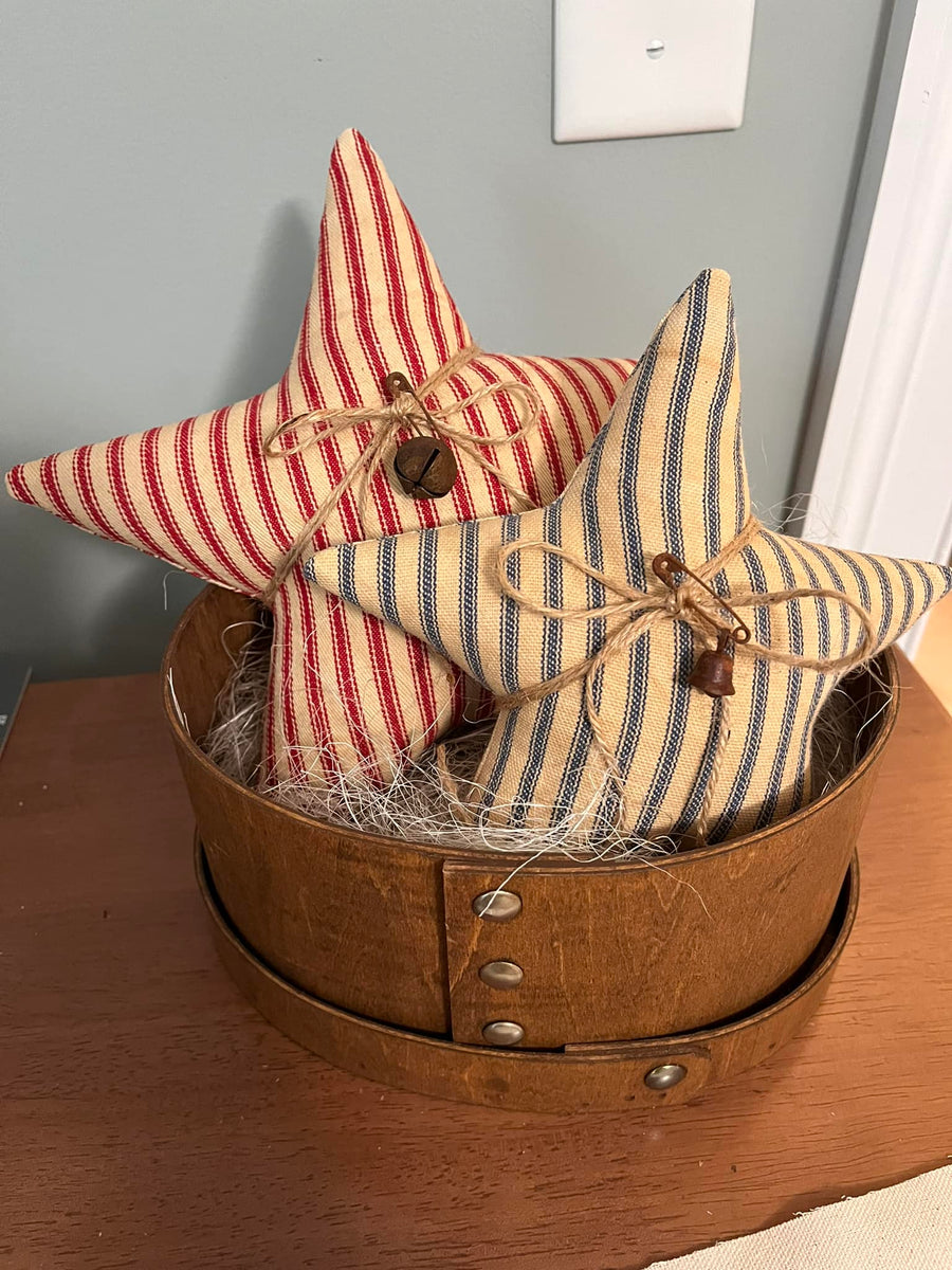 Red Striped Ticking Star – Saltbox Primitives