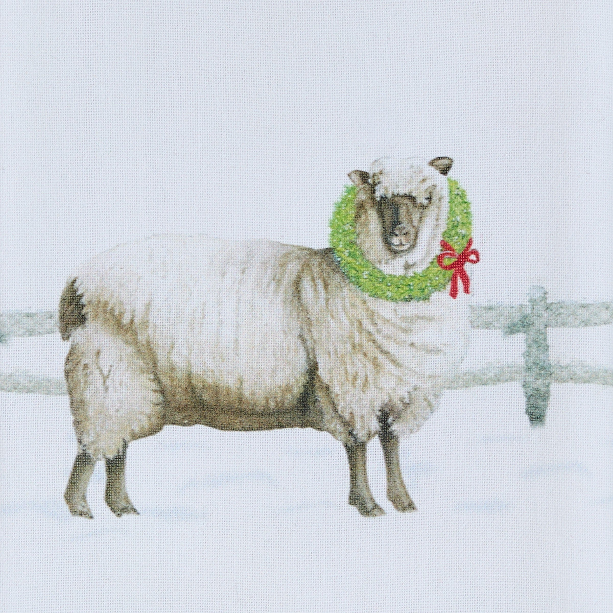 Merry Christmas Ewe Dishtowel – Saltbox Primitives