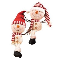 Dangle Leg Plush Snowman – Saltbox Primitives