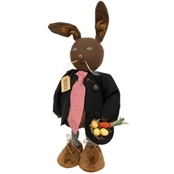 Charles Easter Egg Top Hat Standing Bunny Doll – Saltbox Primitives