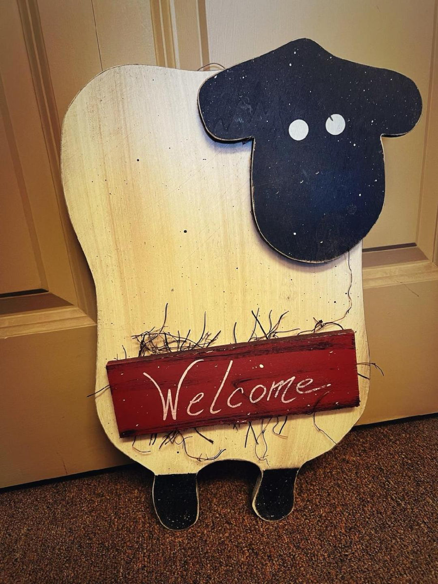 Sheep Welcome Sign - Large – Saltbox Primitives