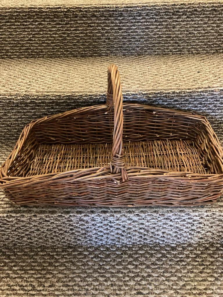 Rectangular Wicker Baskets with Handles – Saltbox Primitives