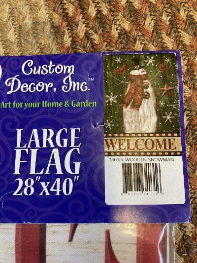 Welcome Snowman Flag – Saltbox Primitives